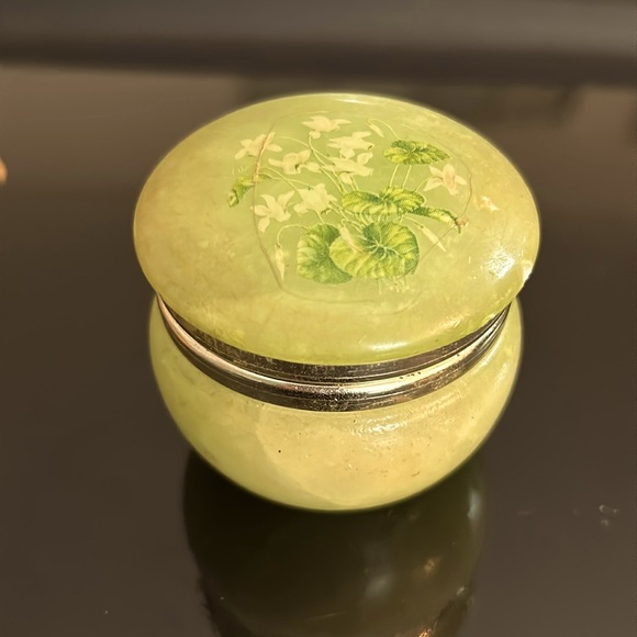 Accents | Vintage Alabaster Jewelry Trinket Box Made In Italy | Poshmark